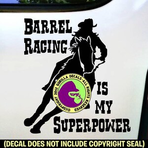 BARREL RACING SUPERPOWER Horse Rider Rodeo Girl Vinyl Decal Sticker - Etsy