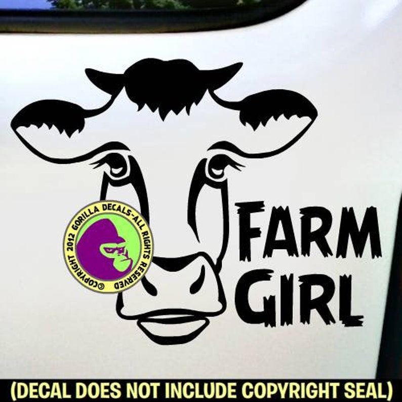 FARM GIRL COW Cows Love Vinyl Decal Sticker - Etsy