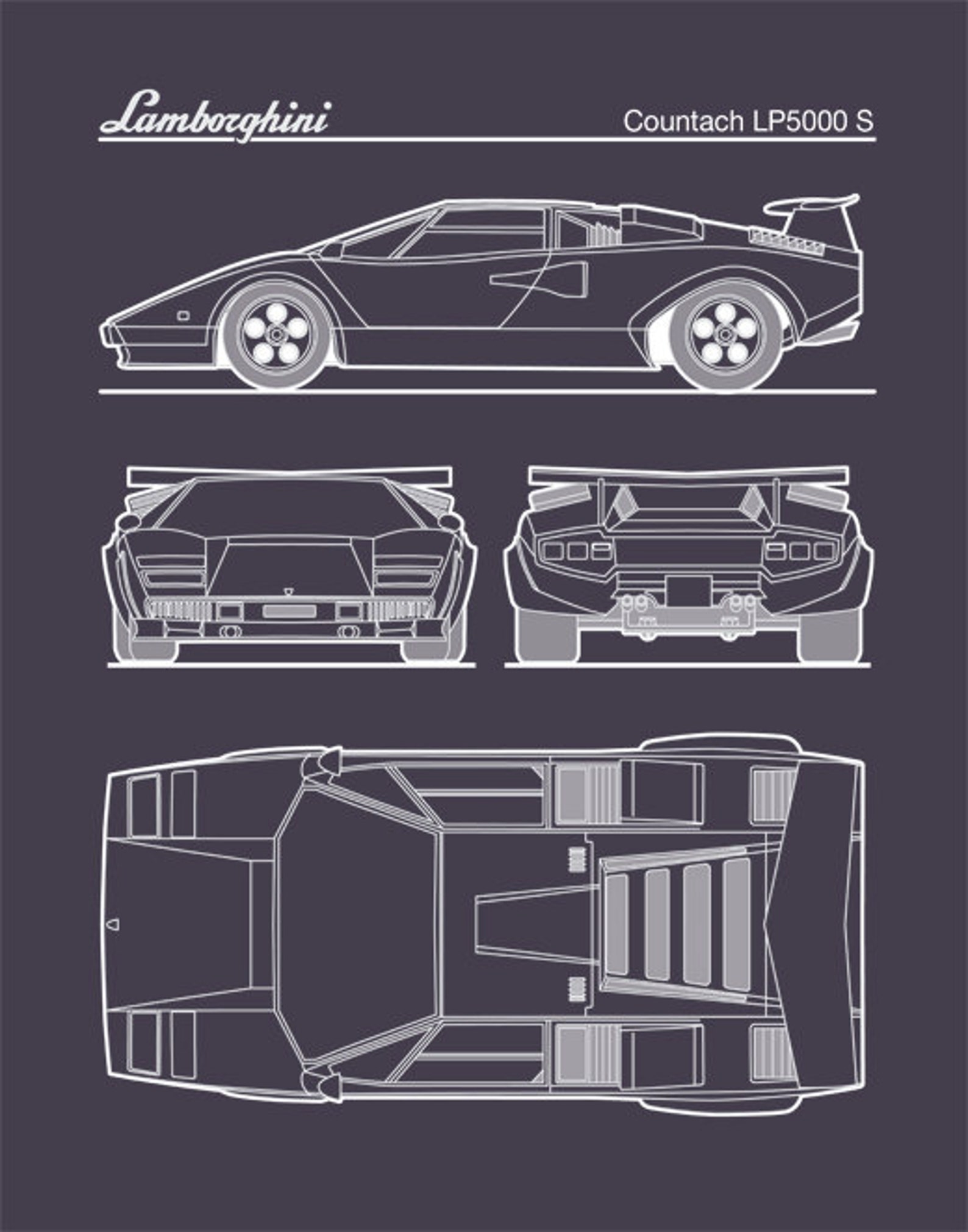 Lamborghini Countach Patent Print Auto Art Lamborghini - Etsy