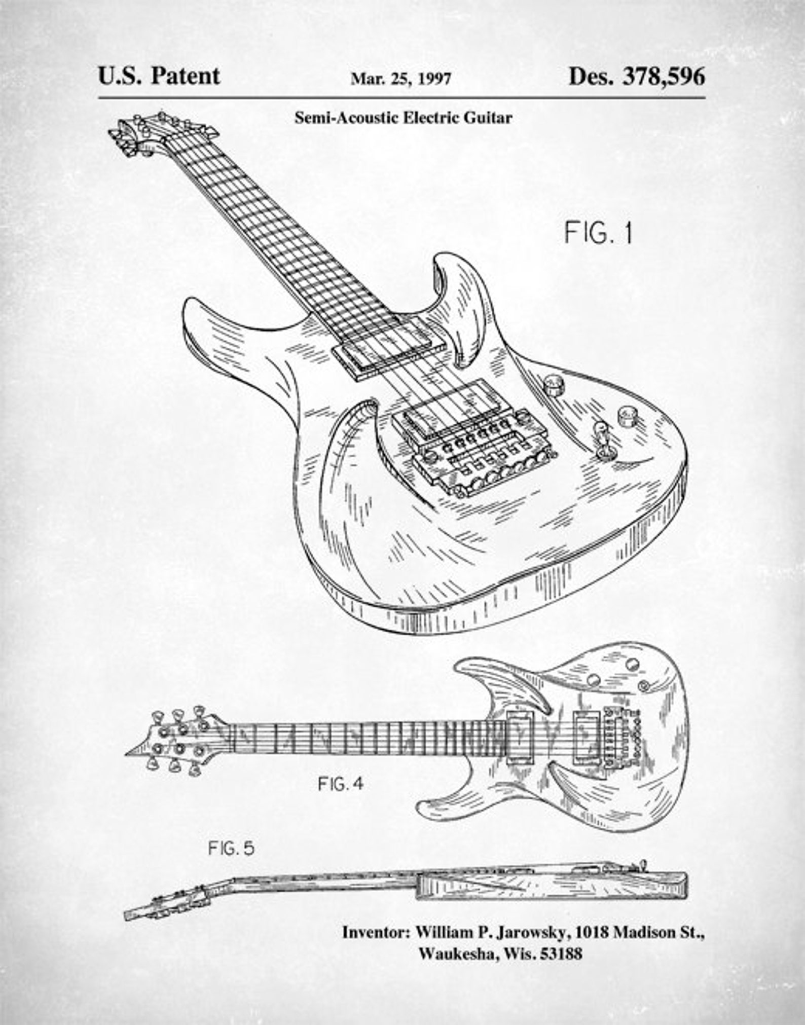 Ibanez Pro 540RBB Electric Guitar Patent Prints Patent - Etsy