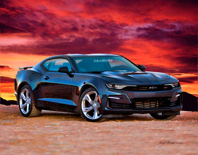 Camaro Poster 2020 Chevrolet Camaro Auto Art Muscle Car - Etsy UK