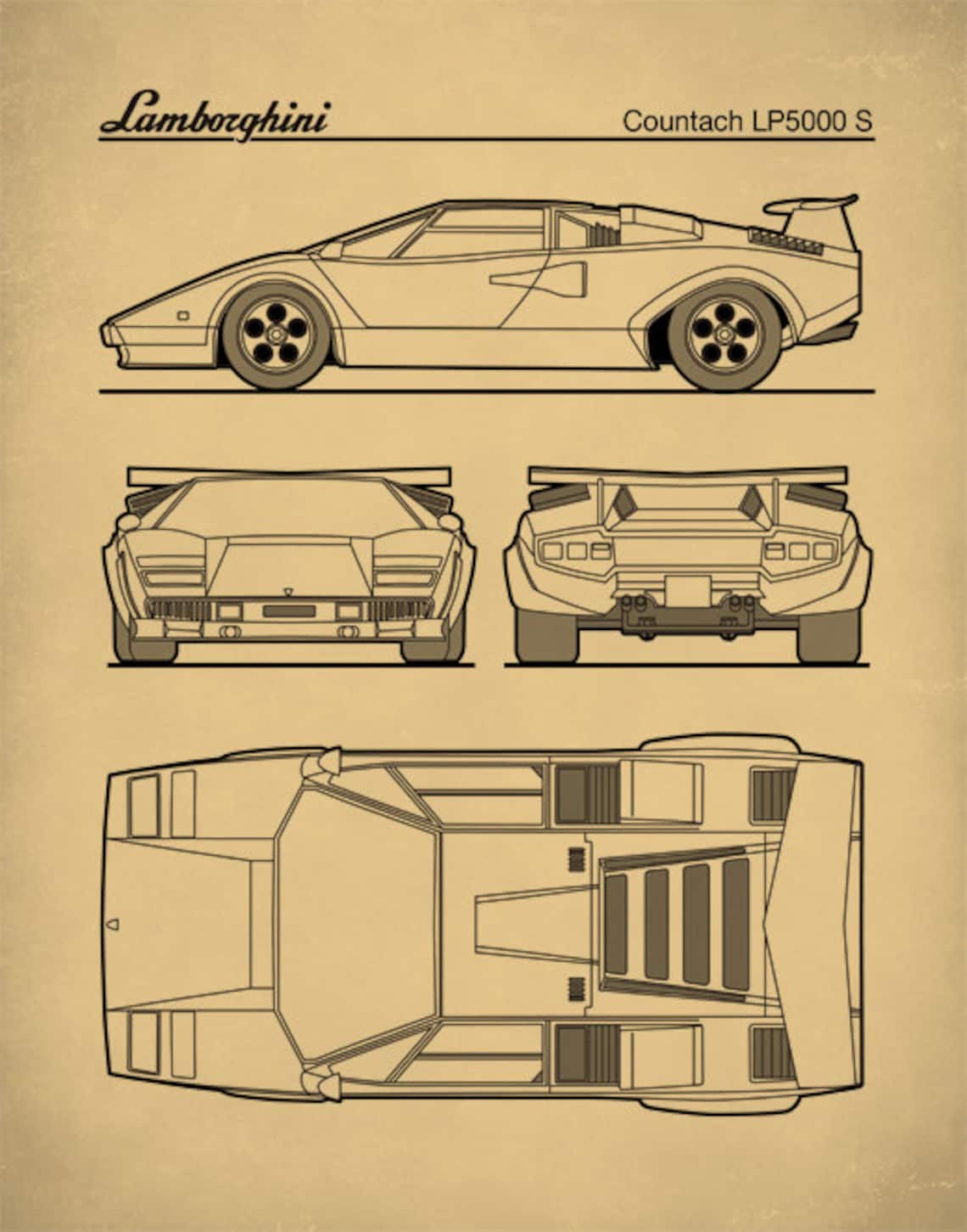Lamborghini Countach Patent Print Auto Art Lamborghini - Etsy