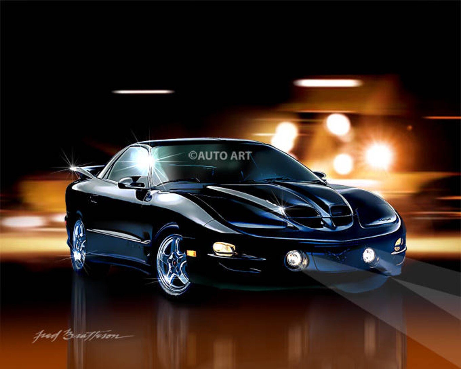 Pontiac Trans Am WS6 Auto Art Muscle Car Car Art Hot Rod - Etsy