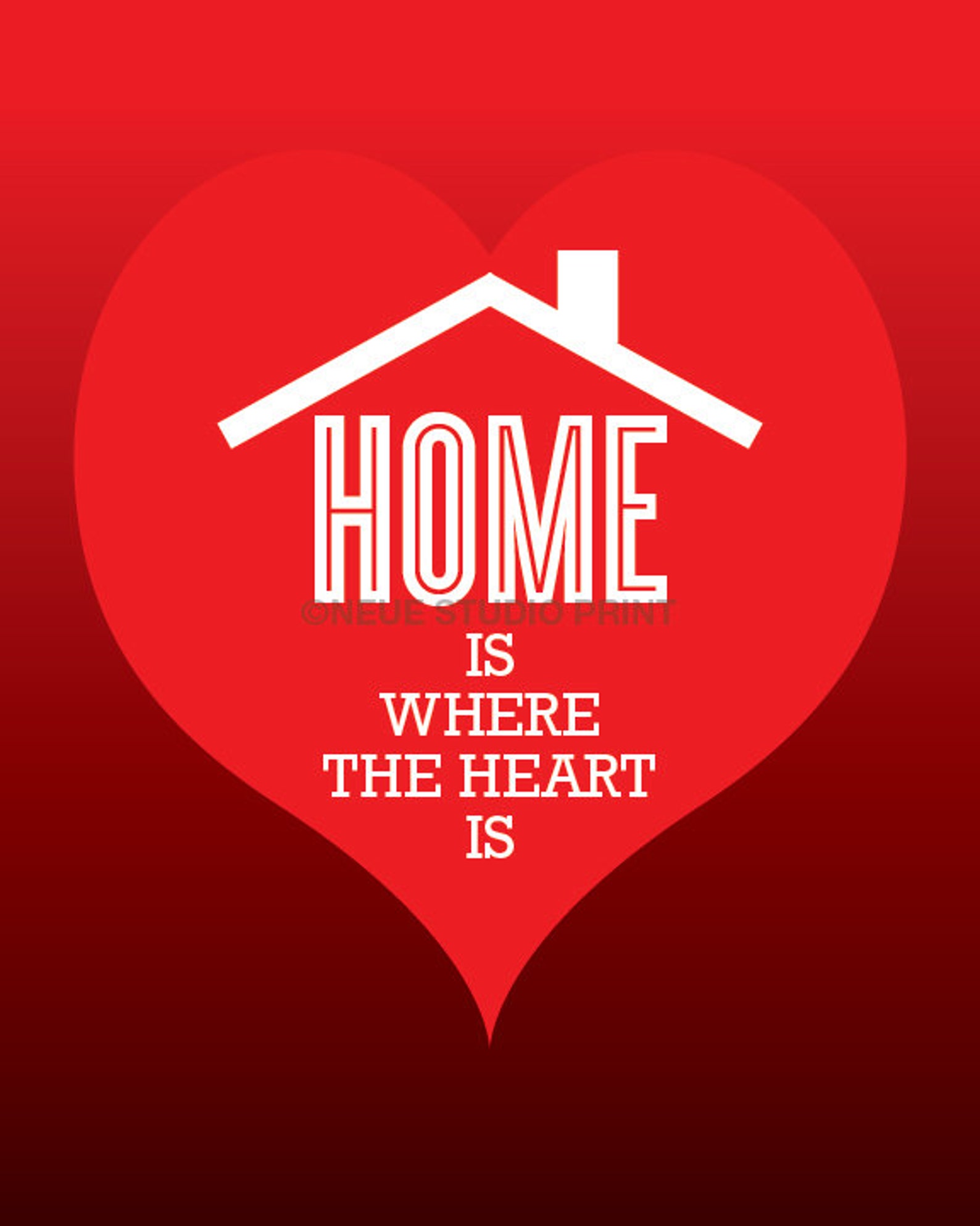 Inspirational Quote Romantic Quote Home is Where the Heart - Etsy