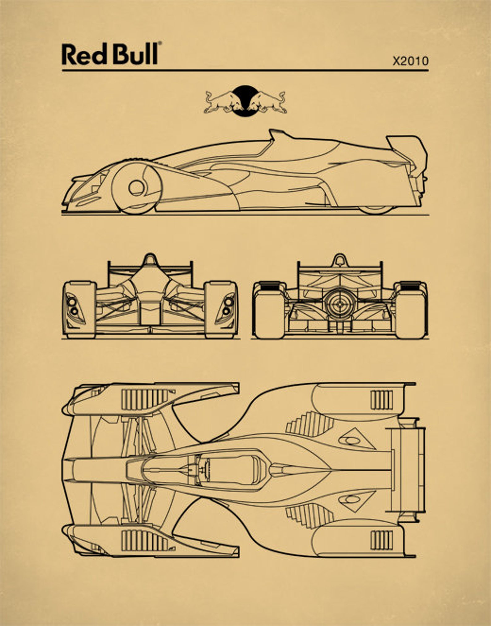 Auto Art Red Bull X2010 Blueprint Patent Print Playstation - Etsy