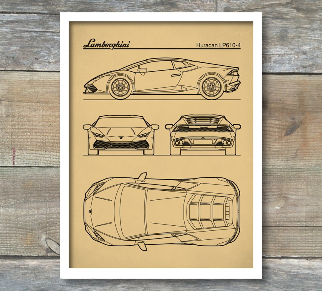 Car Blueprint Lamborghini