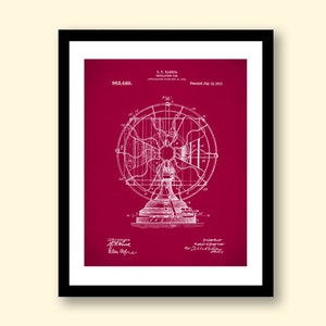 Electric Fan Patent Oscillating Fan Poster Electric Fan - Etsy