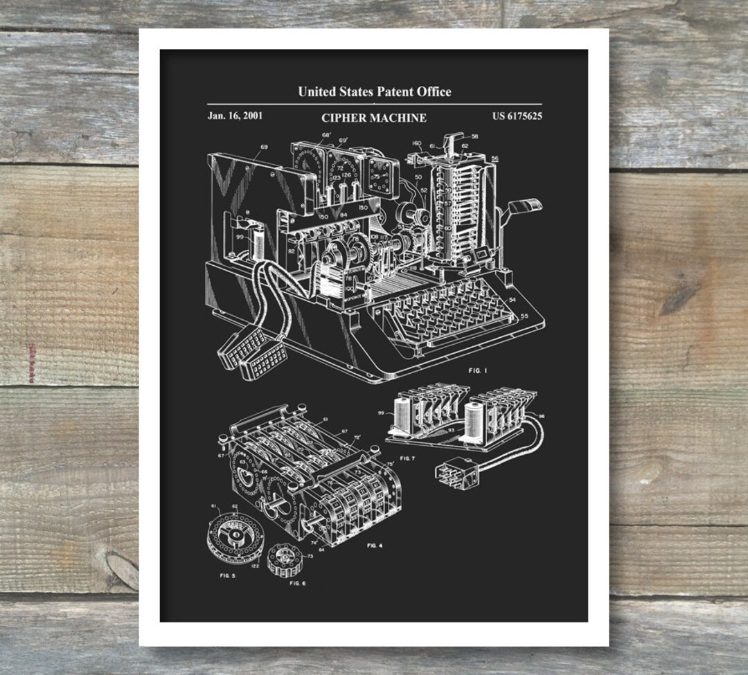 WW2 Encryption Machine Patent Print Code Breaker Art - Etsy