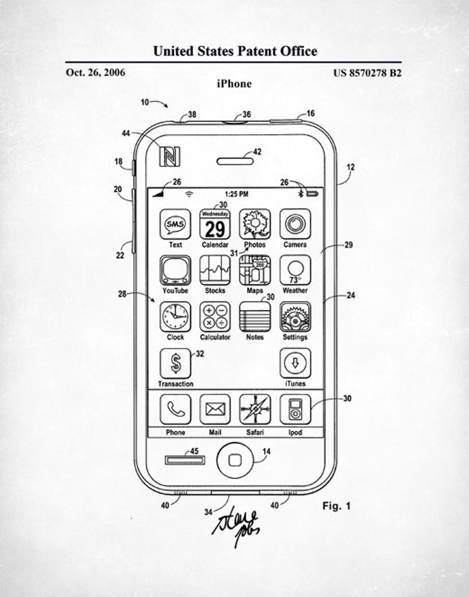 Iphone Patent Poster Patent Prints Apple Computer Steve | Etsy