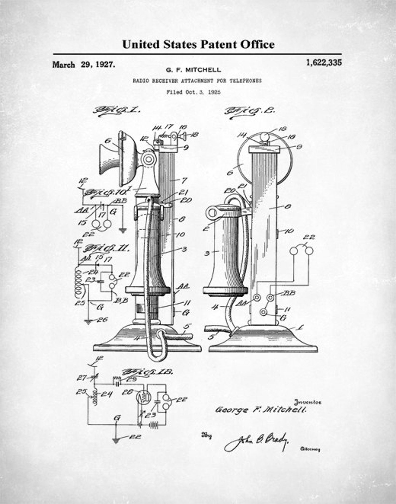 Patent Print Telephone Patent Office Decor Phone Patent | Etsy