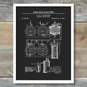Patent Print Beer Making Process Patent Poster Bar Wall - Etsy