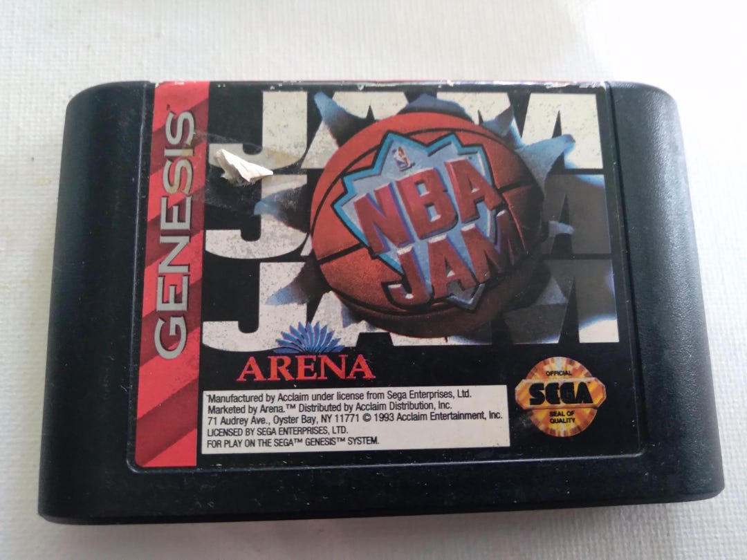 NBA Jam Sega Genesis Cartridge - Etsy
