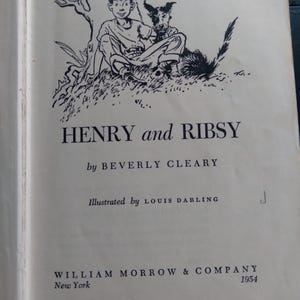Henry and Ribsy by Beverly Cleary Hardcover Ex-library Edition 12th ...
