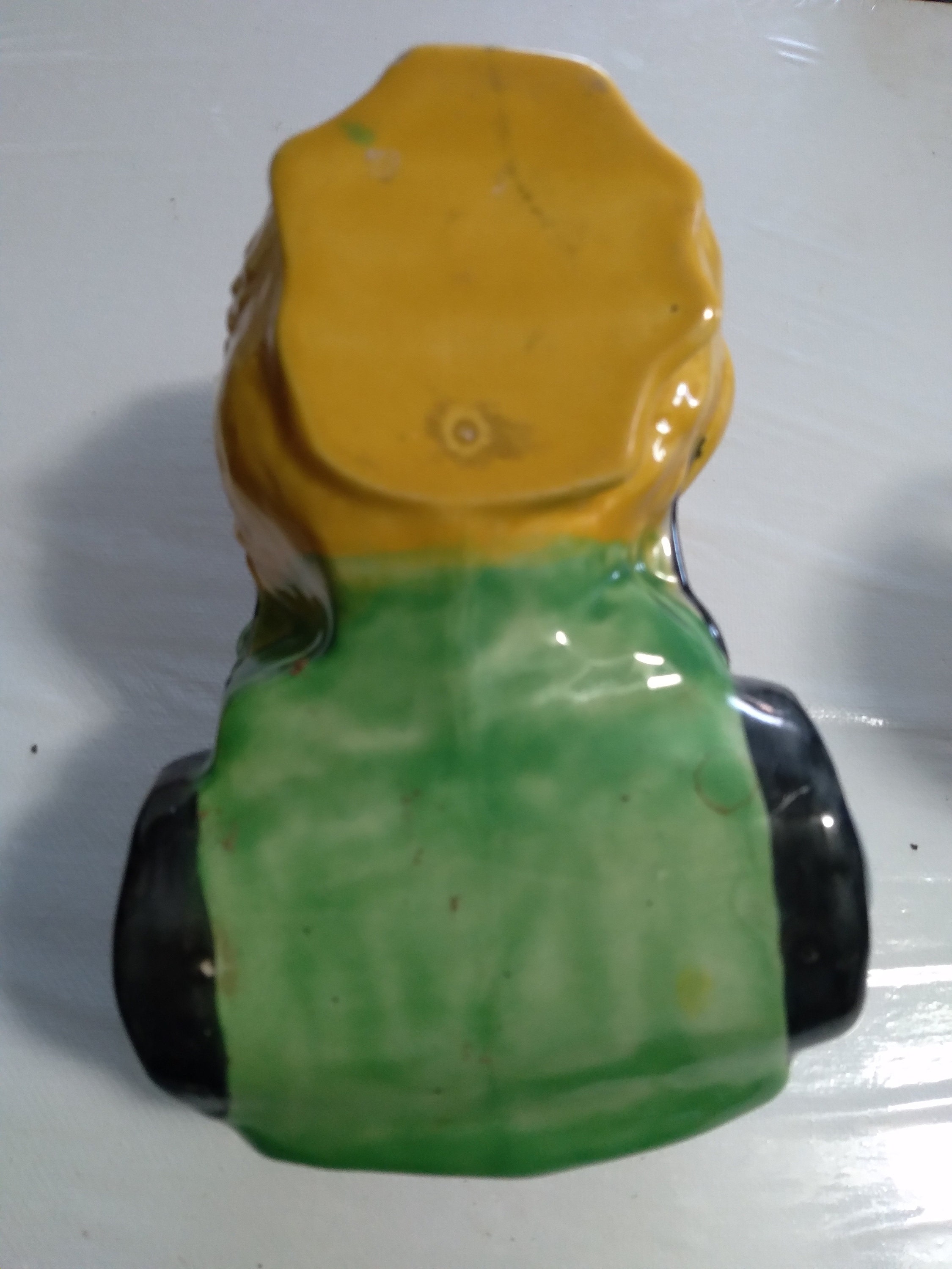 Large Yellow Duck With Green Cart Ceramic Planter - Etsy
