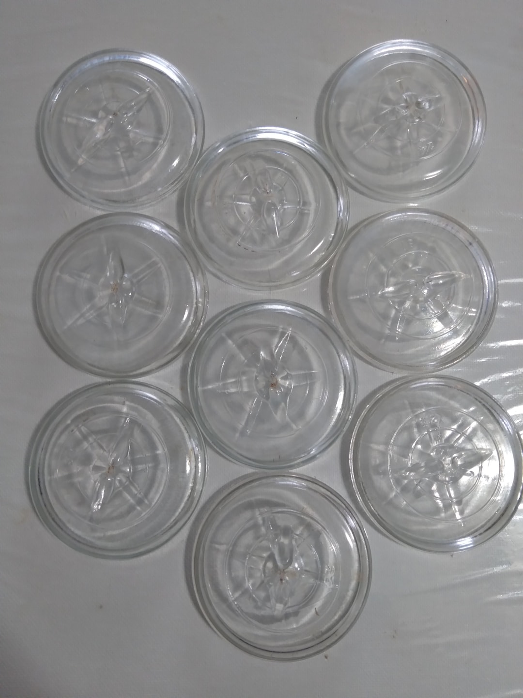 9 Clear Glass Canning Jar Lids for Atlas Mason Ball Jars With Bale Wire ...