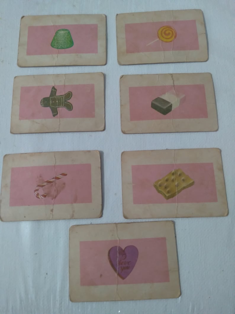 Vintage Candy Land Gaming Cards and Playing Pieces - Etsy