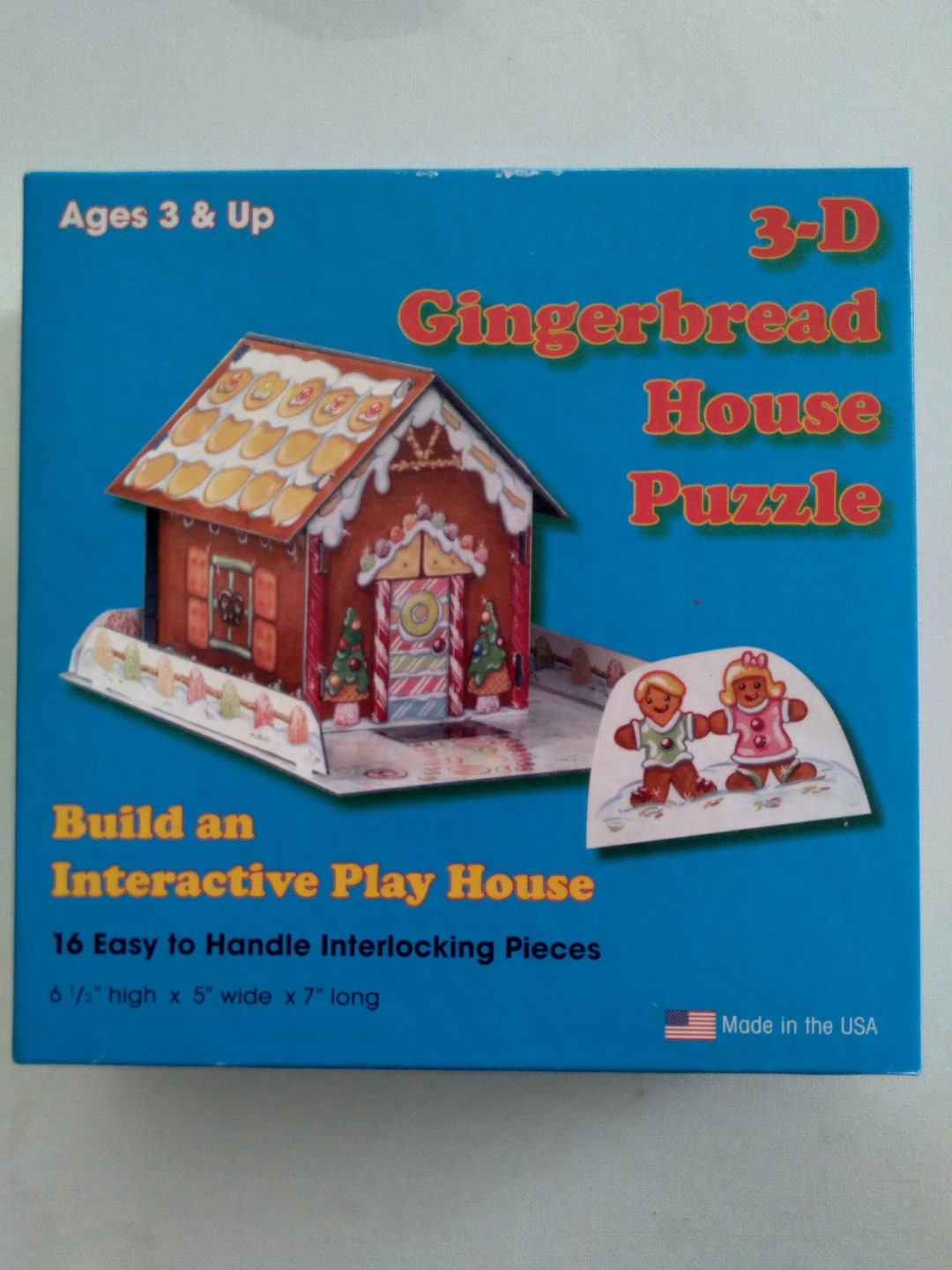 Vintage 3D Gingerbread House Puzzle Interactive Play House - Etsy