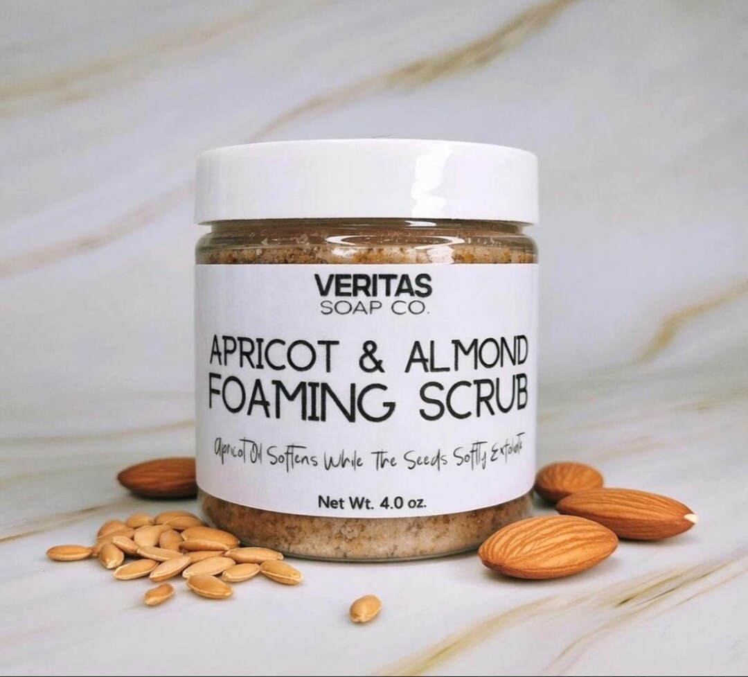 Apricot & Almond Foaming Scrub – Organic Oil, Seed Exfoliant - Etsy