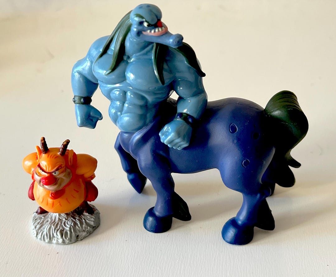 Vintage 1997 90's Mattel Disney Hercules Nessus Centaur & Phil PVC ...