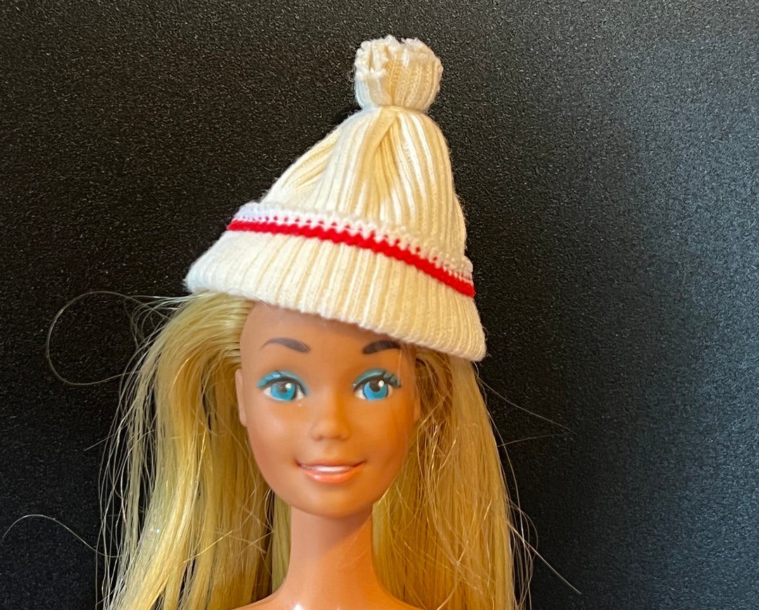 Vintage 1980's Barbie Doll Cream Colored Knit Stocking Hat - Etsy
