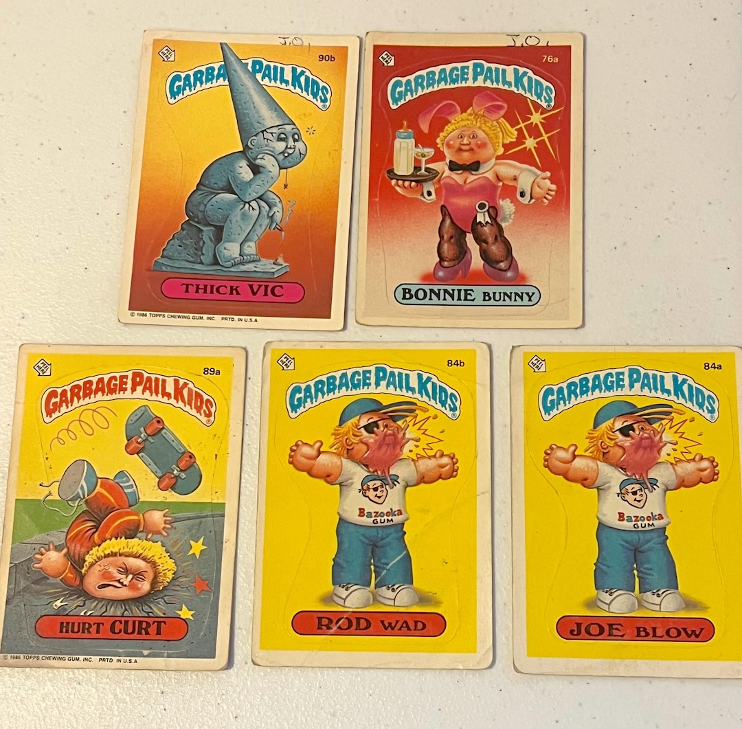 Vintage 1986 80's Garbage Pail Kids Trading Cards - Set of 5 SEE DESC ...