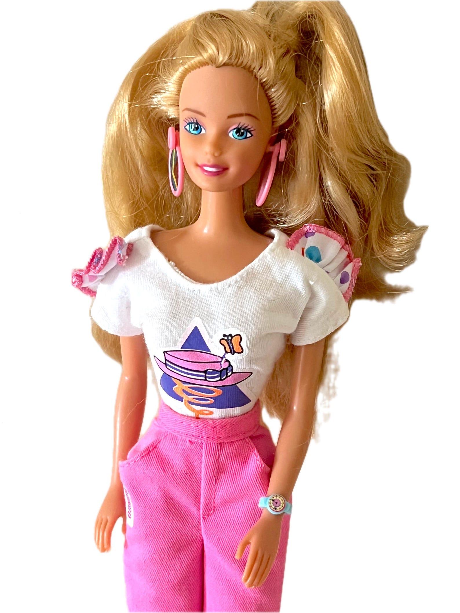 Vintage 1986 80's Mattel Funtime Barbie Doll Hot Watch Look # 1738 ...