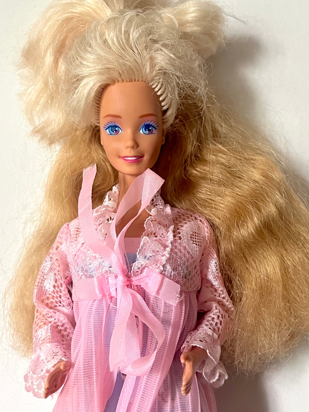 Vintage 1988 80's Mattel Style Magic Barbie Doll Wondracurl REDRESSED ...