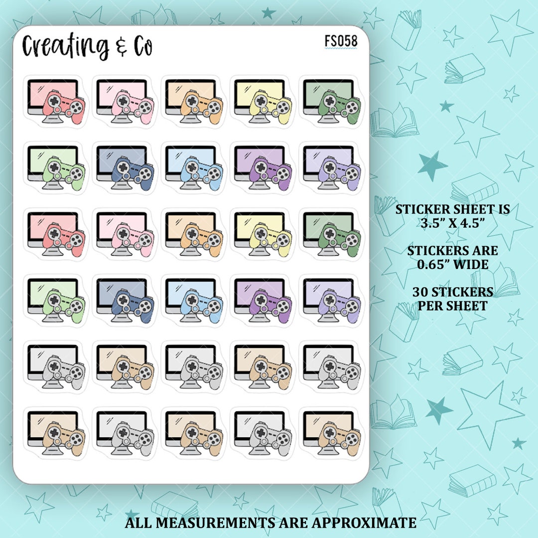 Video Game Functional Icon Stickers - FS058 - Etsy