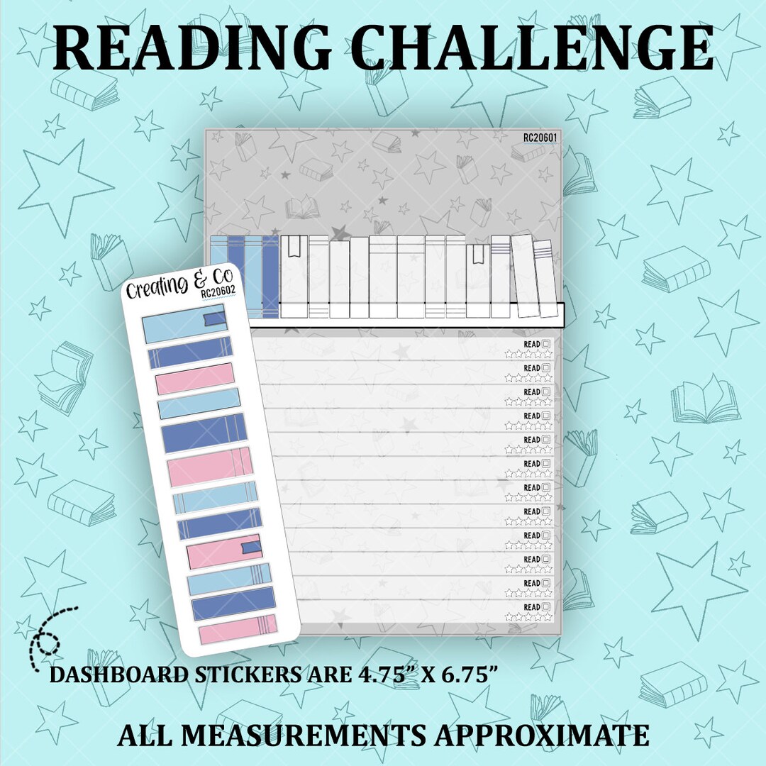 Create Your Own Reading Challenge Dashboard and Sticker - Etsy
