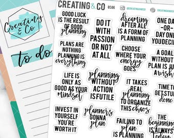 Sarcastic Funny Quote Planner Stickers Inspirational Quotes | Etsy