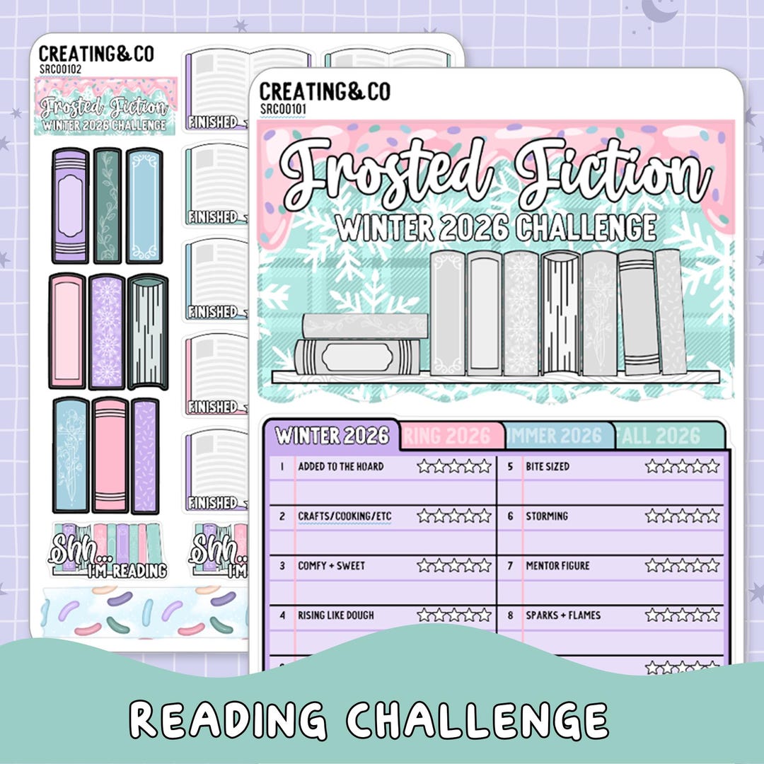 Frosted Fiction Winter Reading Challenge Planner Sticker Set - SRC001 ...