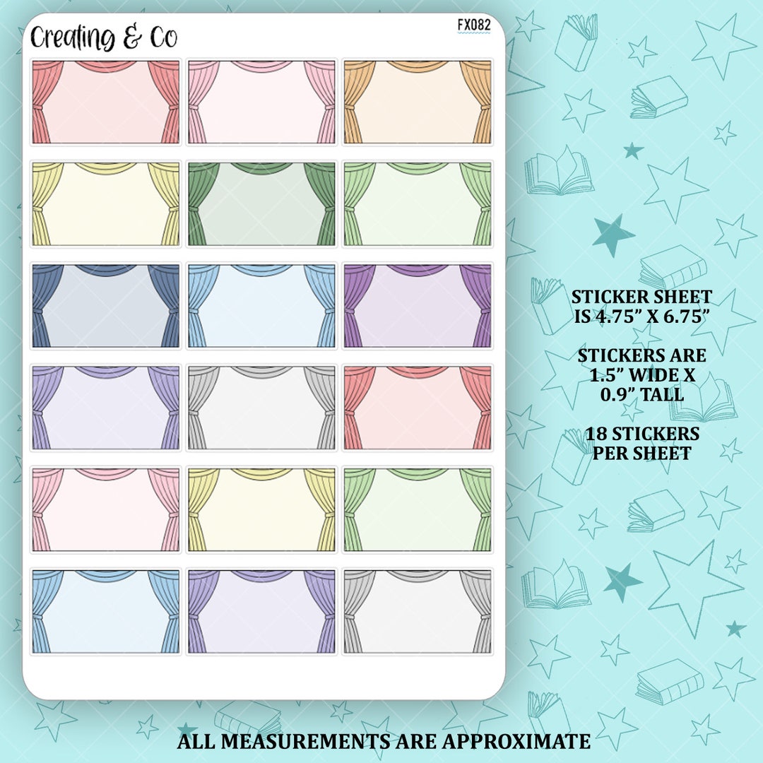 Theater Stage Labels Functional Sheet - FX082 - Etsy