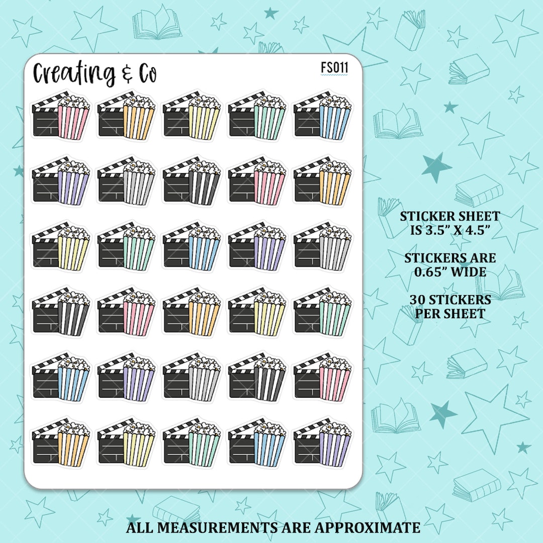 Movie Functional Icon Stickers - FS011 - Etsy