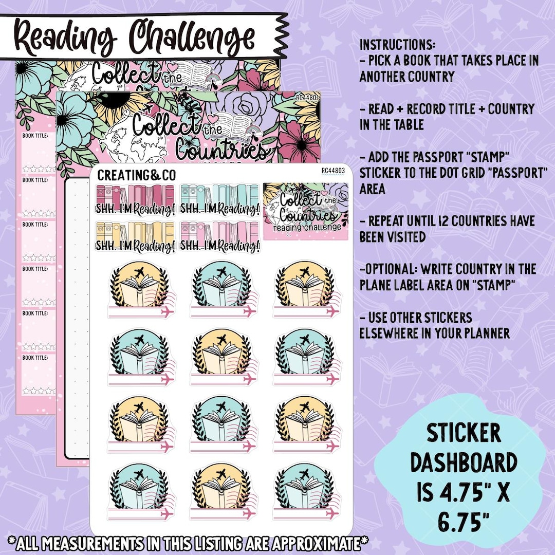Collect the Countries Passport Reading Challenge 5x7 Dashboard and ...