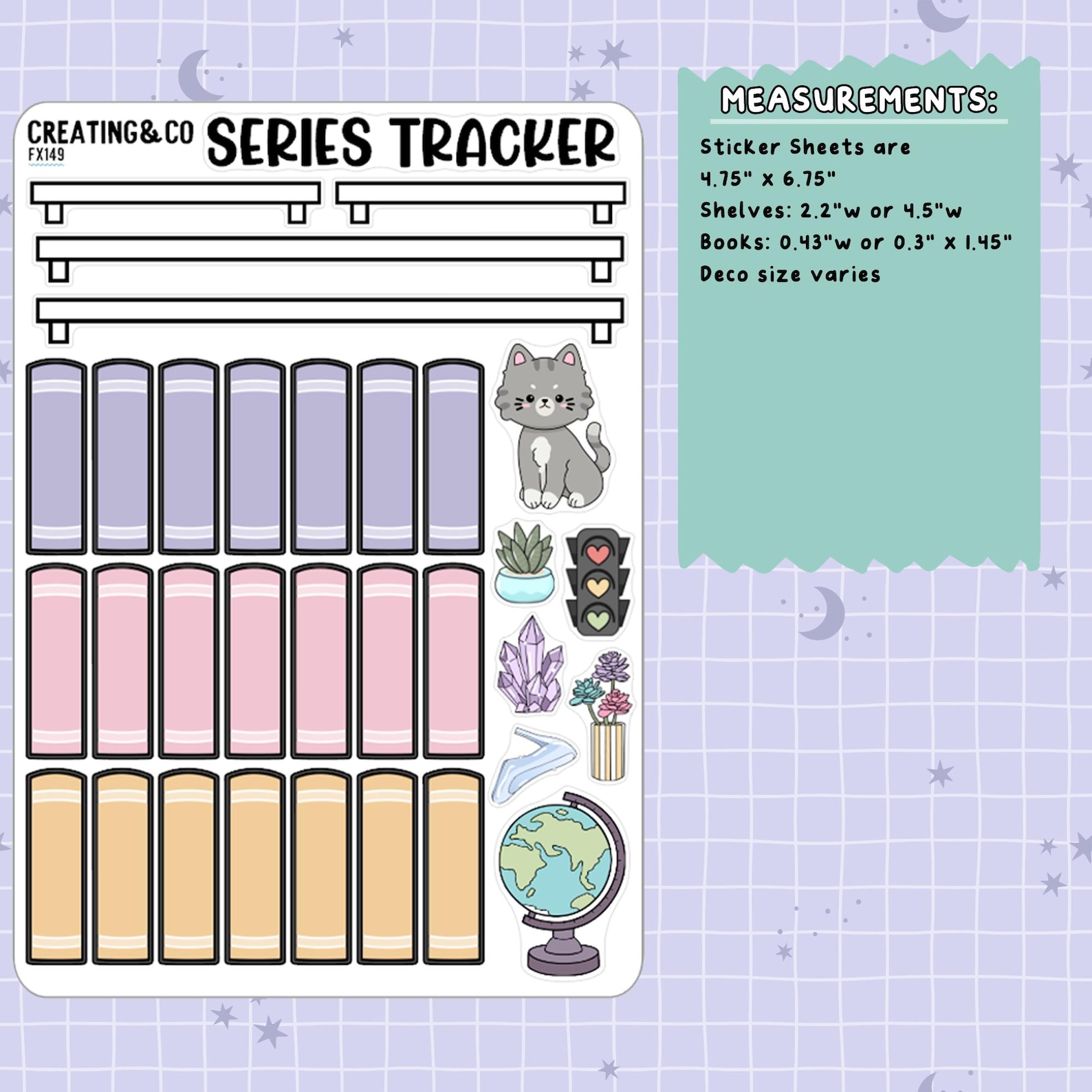 Series Tracker Note Page Builder Functional Sticker Sheet - FX149 - Etsy