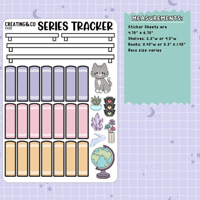 Series Tracker Note Page Builder Functional Sticker Sheet - FX149 - Etsy