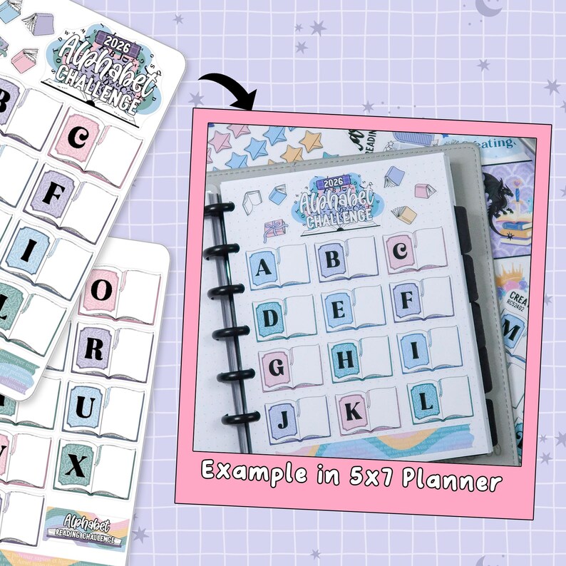 2026 Alphabet Reading Challenge Planner Sticker Set - RC524 - Etsy