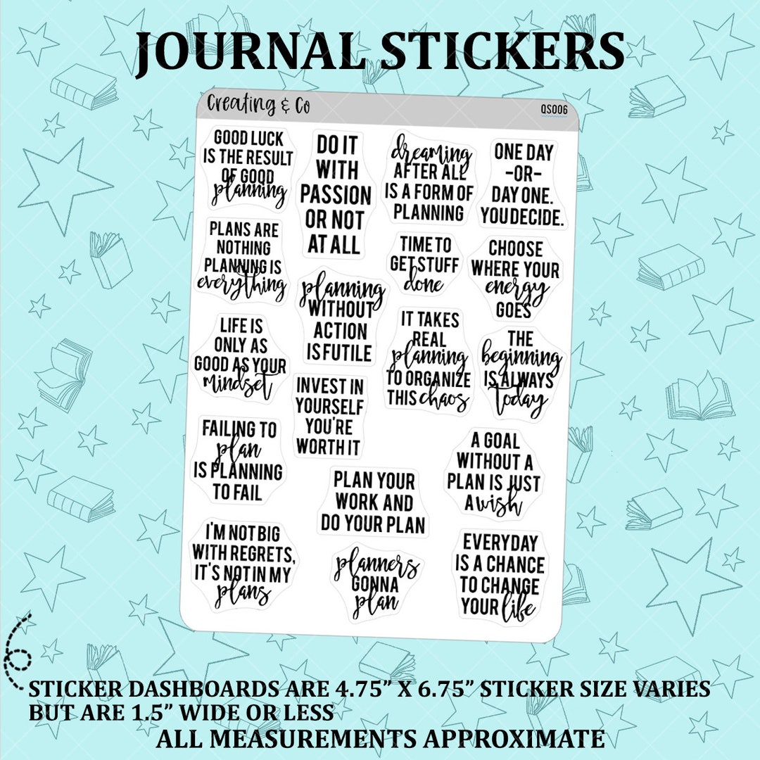 Planner Girl Inspirational Quote Planner Stickers - Etsy
