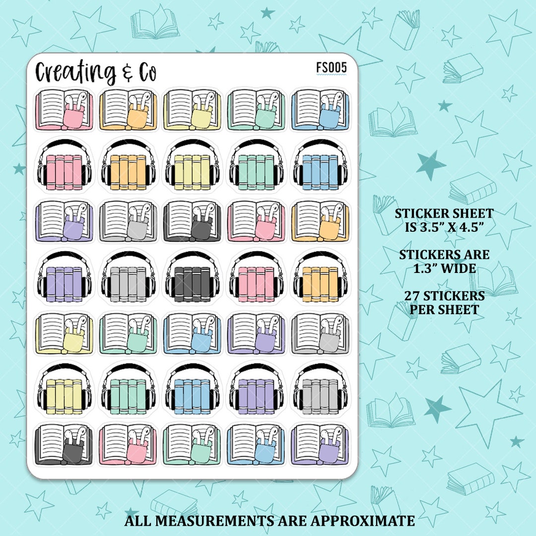 Audiobook Functional Icon Stickers - FS005 - Etsy