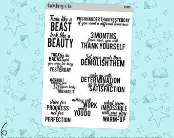 Inspirational Quote Planner Stickers for a Variety of Planners ...