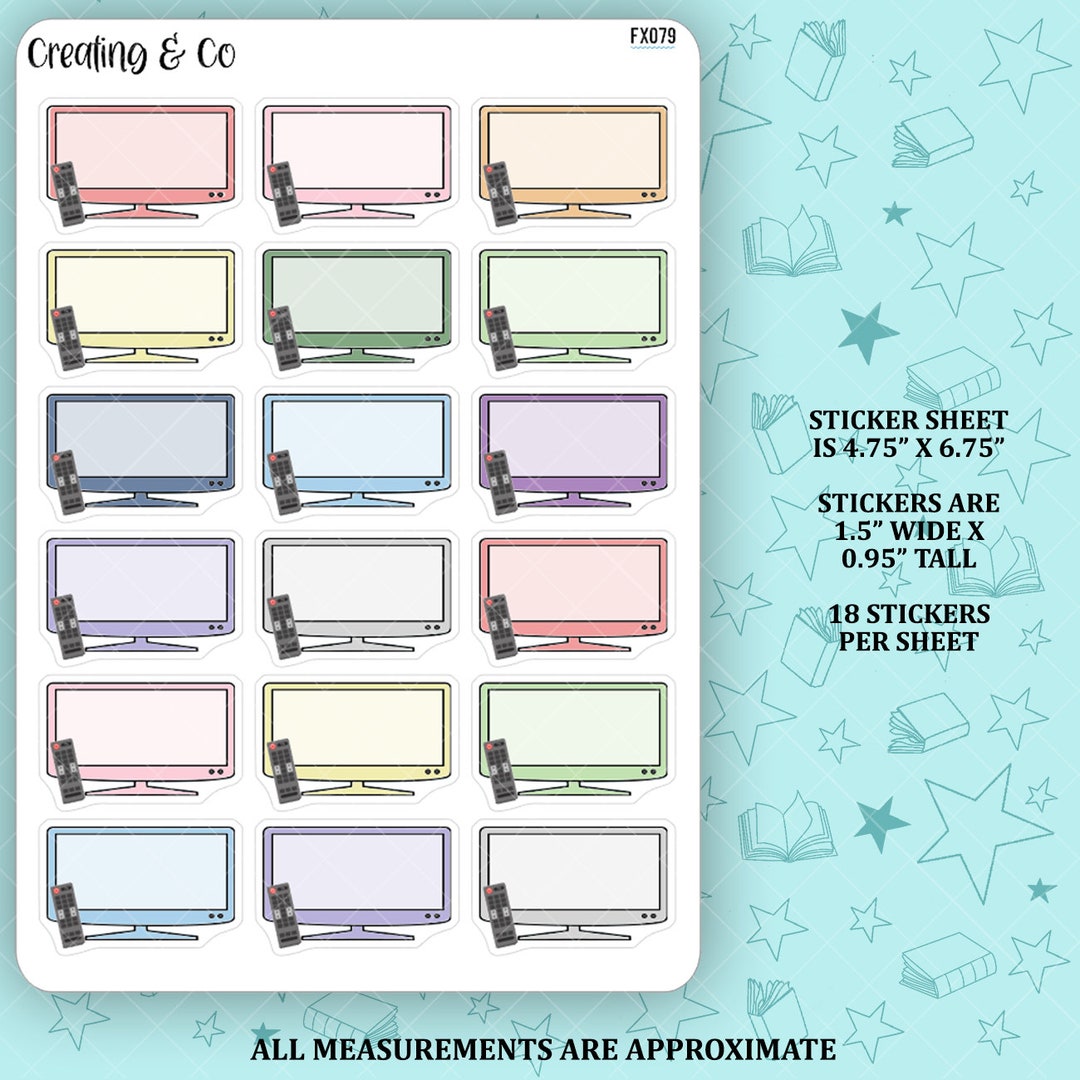 Flat Screen TV Labels Functional Sheet - FX079 - Etsy