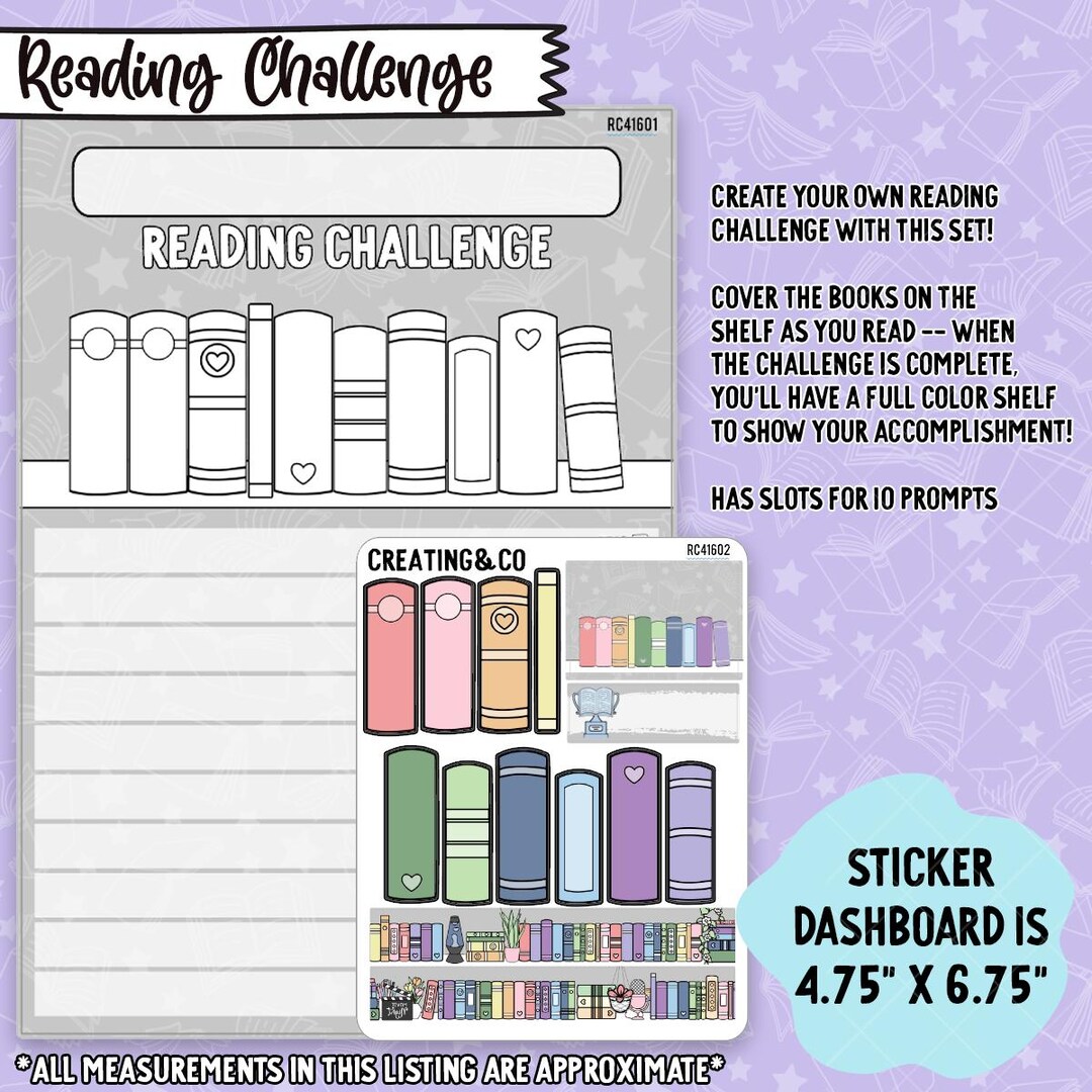 Create Your Own Reading Challenge Label Sticker Set - RC416 - Etsy