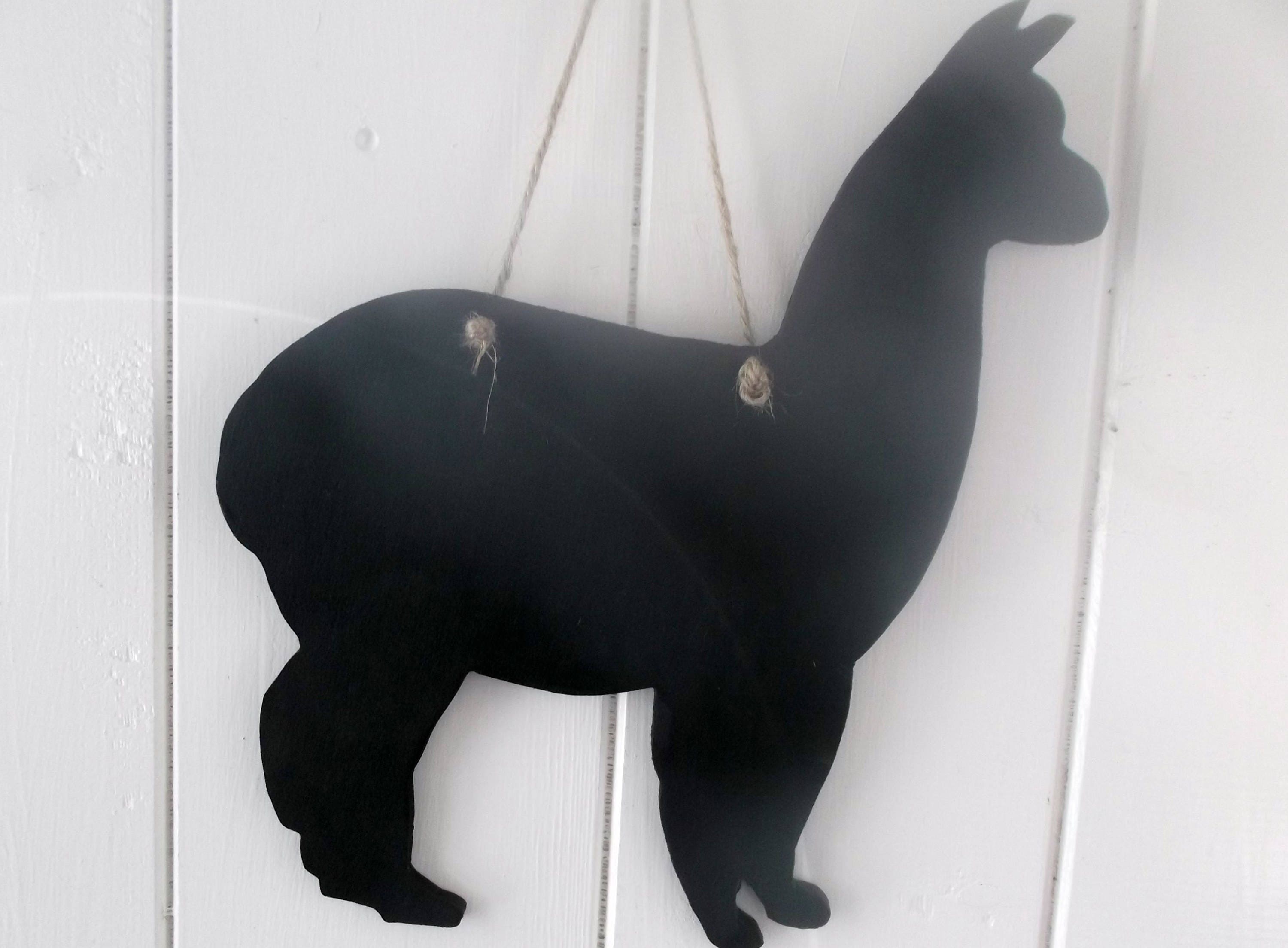 Llama Shape Chalkboard Plaque Sign Unique Handmade Memo Board - Etsy UK
