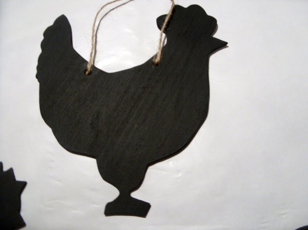 A CUTE CHICKEN Shaped Chalkboard Message Notice Board Blackboard ...