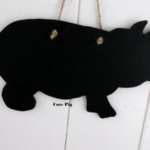 PIG Shaped Chalkboard Message Memo Blackboard Pig Show Sign Unique ...
