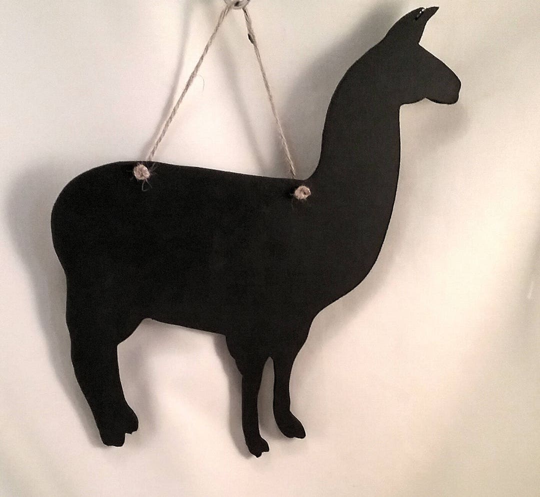 Llama Shape Chalkboard Plaque Sign Unique Handmade Memo Board ...