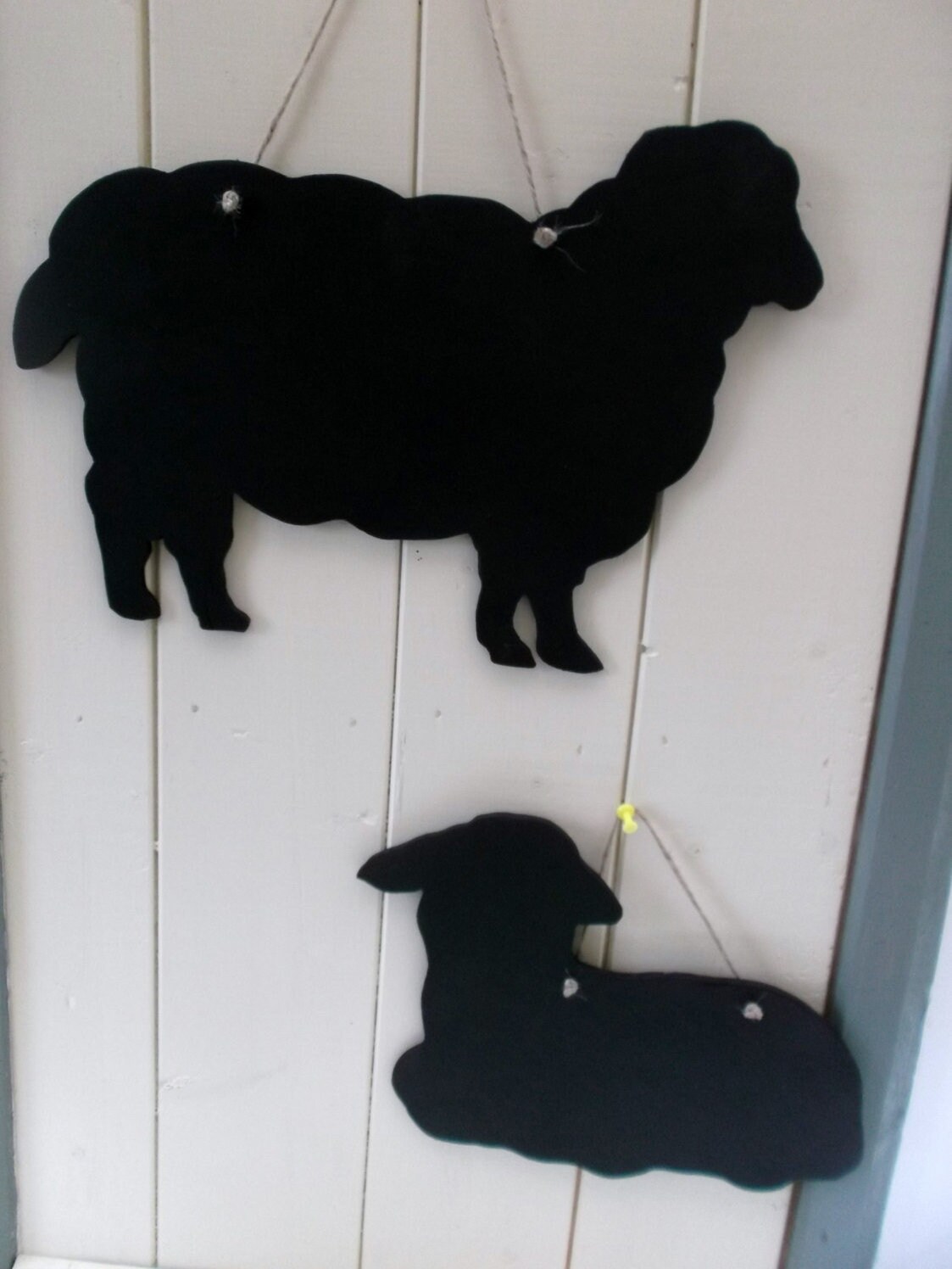 Sheep or lamb shaped Chalkboard blackboard message board a | Etsy