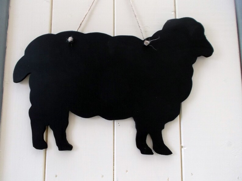 Sheep or Lamb Shaped Chalkboard Blackboard Message Board a | Etsy