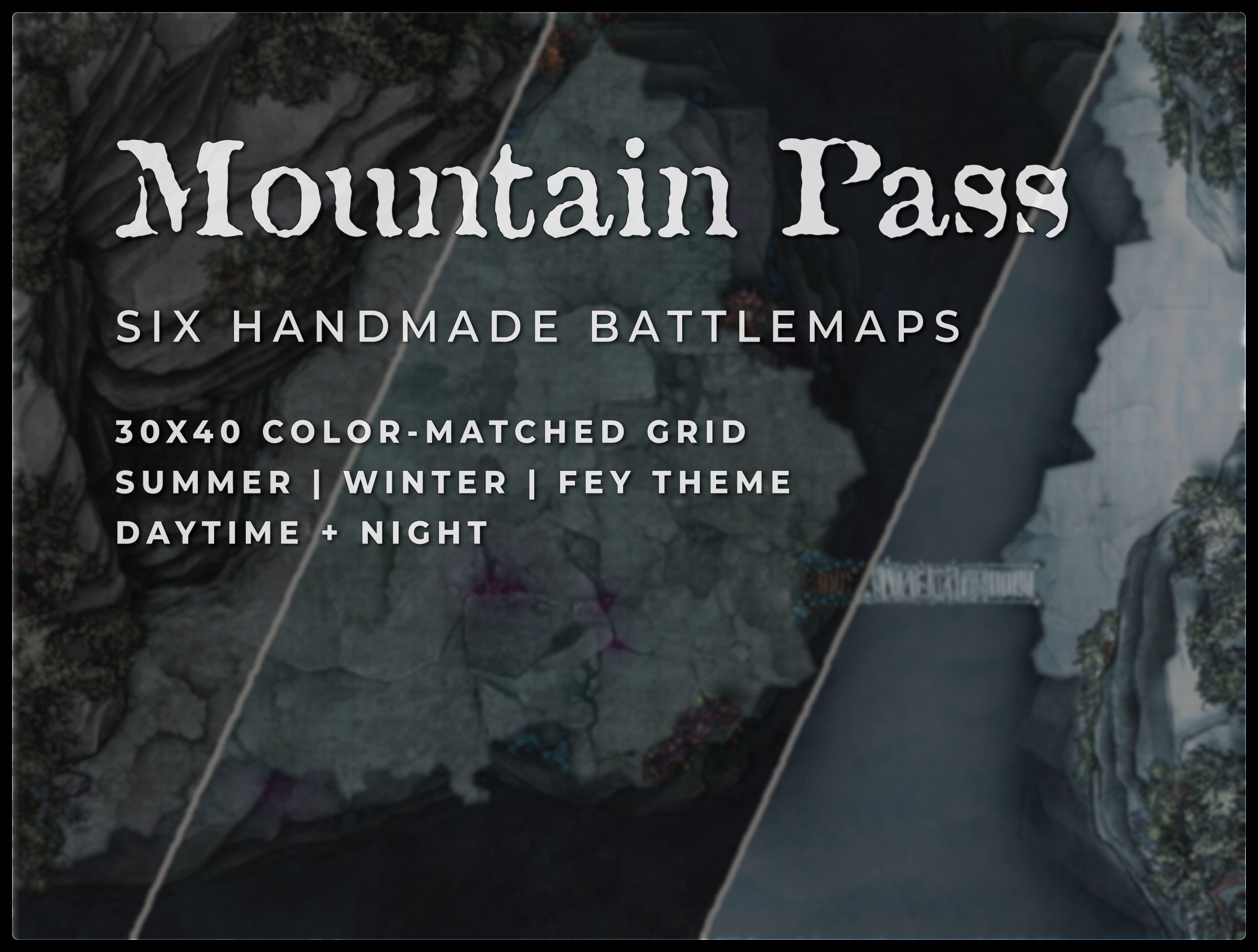 Mountain Pass: Six Handmade Battle Maps for TTRPG - Etsy