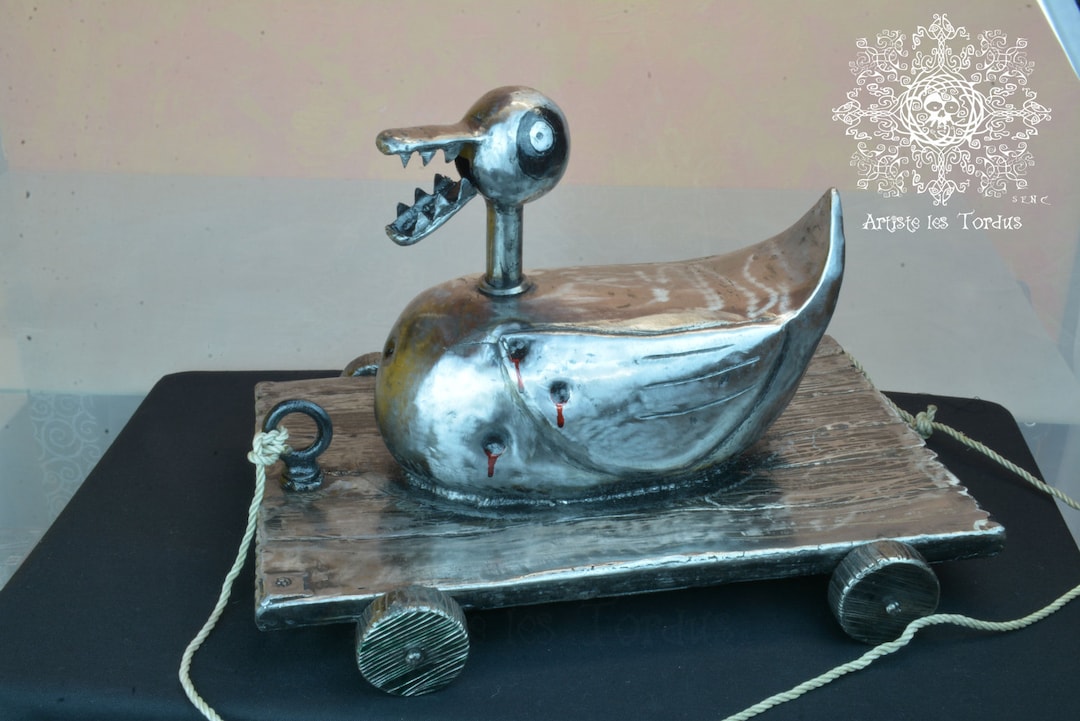 Metal Welded Sculpture Replica of the Duck Toy in the Movie Nightmare ...